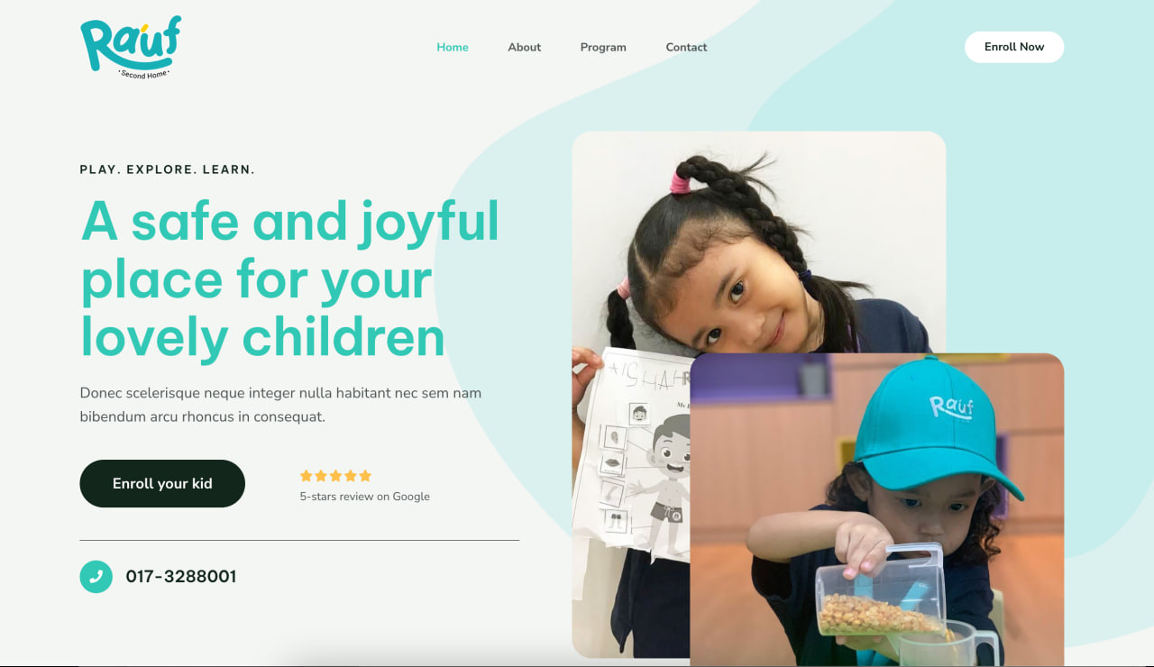 Contact - Rauf International Preschool